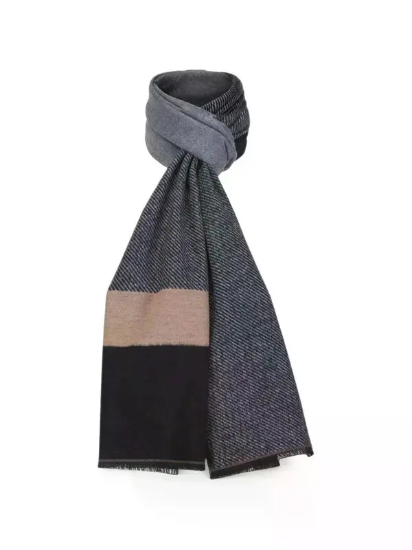 CHELSEY IMPORTS Striped Colour-block Scarf