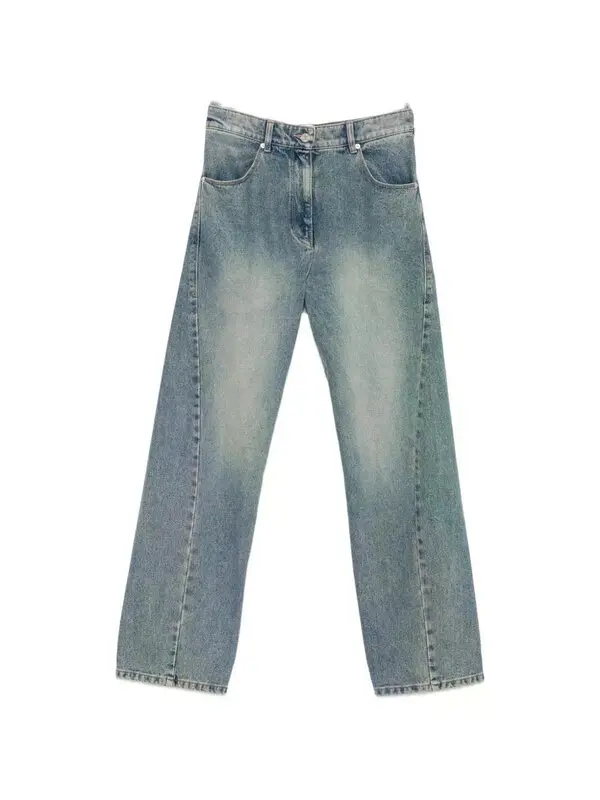 SYSTEM Faded Effect Wide-leg Jeans