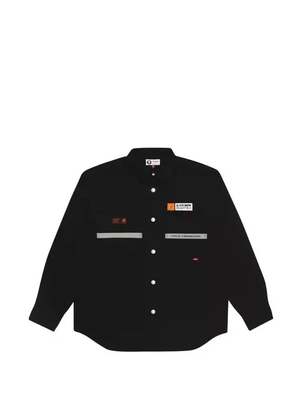 AAPE BY *A BATHING APE Logo-patch Button-up Shirt