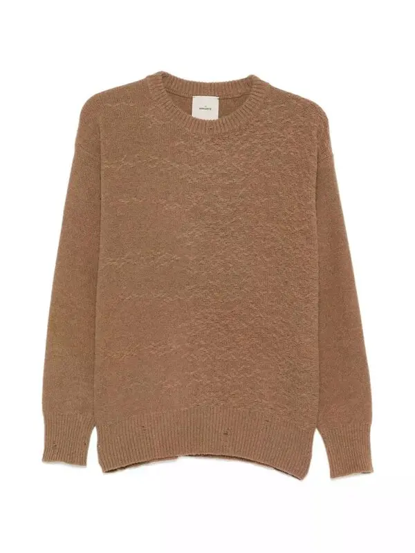 THE AMHANTE Distressed Textured Knit Sweater