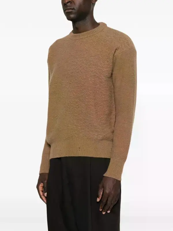 THE AMHANTE Distressed Textured Knit Sweater