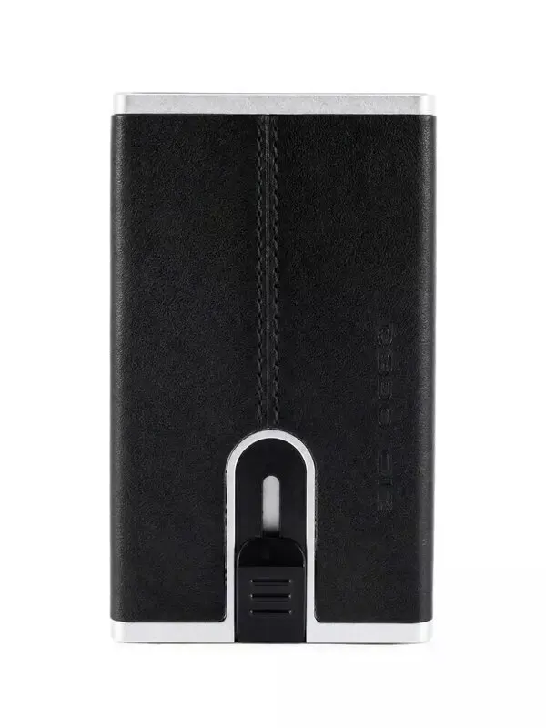 PIQUADRO Logo-embossed Leather Cardholder