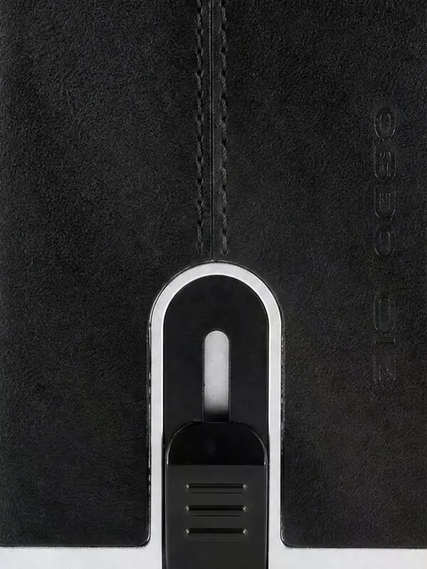 PIQUADRO Logo-embossed Leather Cardholder