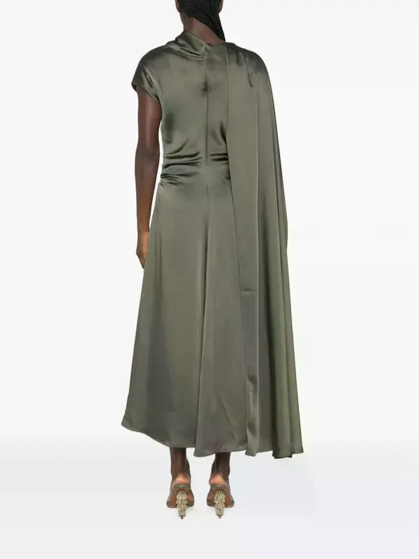 Simkhai Draped Asymmetric Midi Dress