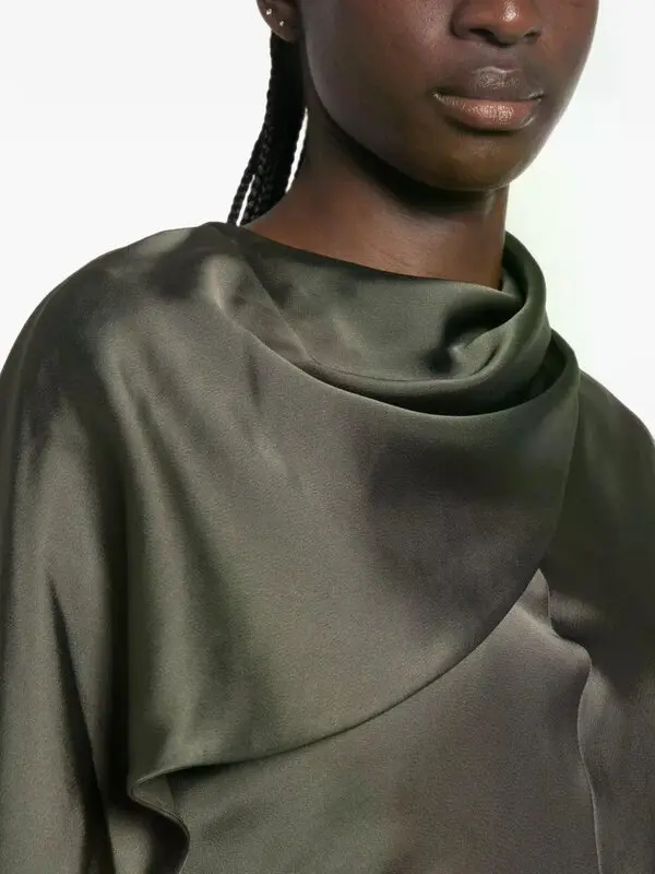 Simkhai Draped Asymmetric Midi Dress