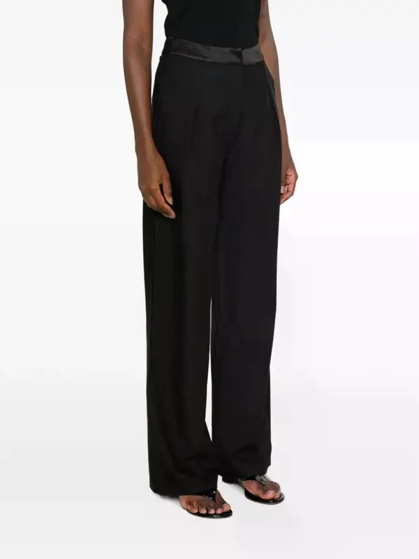 TWENTY FOURHAITCH Satin-waistband Pleated Trousers