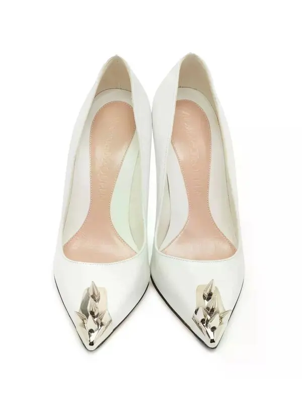 Alexander McQueen Punk Studded Pointed Toe Stiletto Pumps