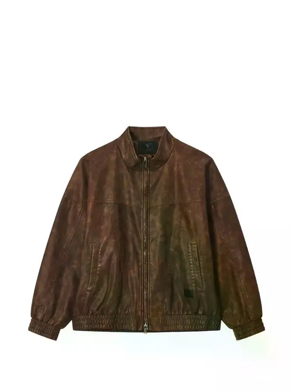 FIVE CM Distressed Effect Zip-up Jacket