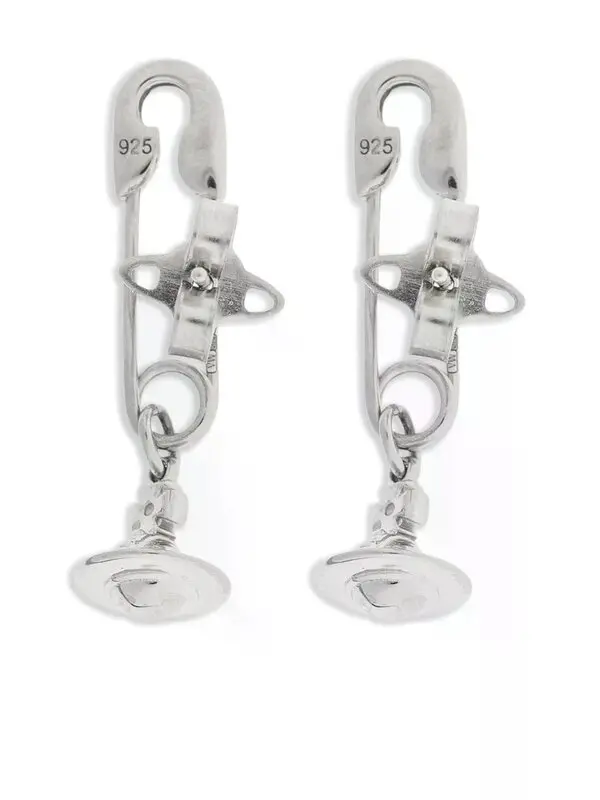 VIVIENNE WESTWOOD Safety Pin Orb Pendant Earrings