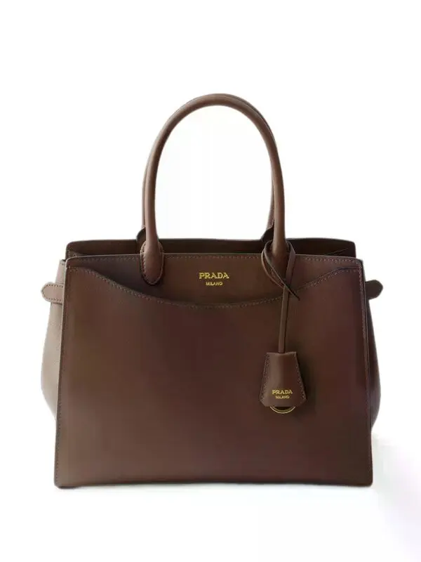Prada Large Leather Handbag - Brown