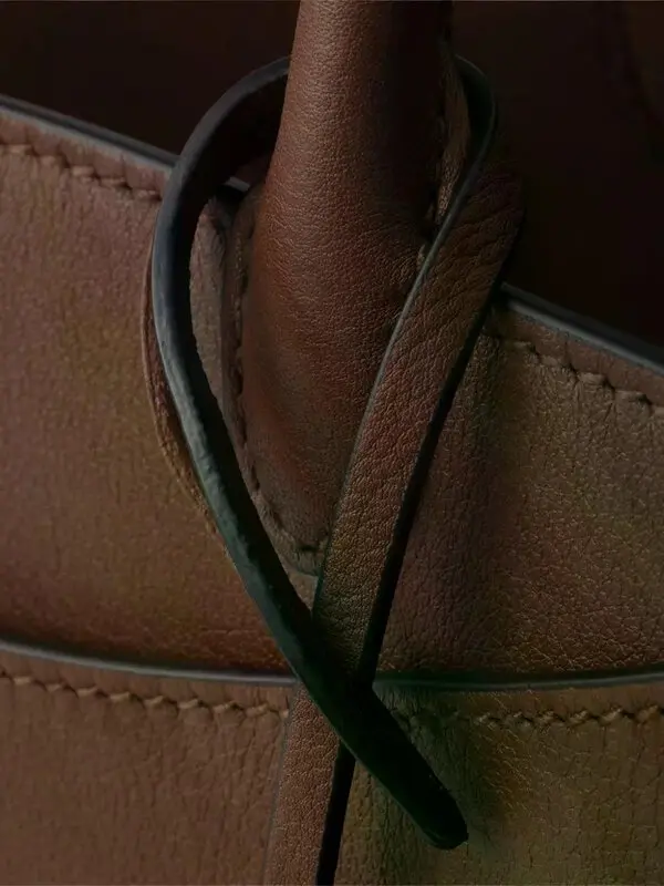 Prada Large Leather Handbag - Brown