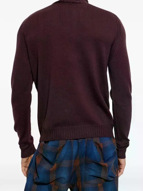 VIVIENNE WESTWOOD Wool Intarsia Orb Motif High Neck Sweater
