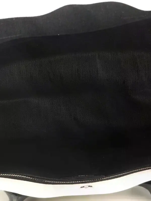 Saint Laurent Rive Gauche Canvas Tall Tote Bag - Neutrals