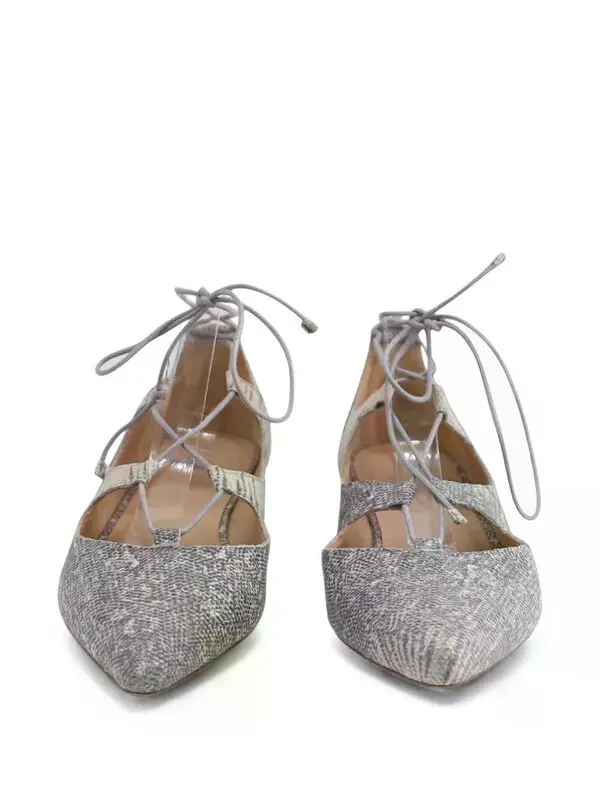 LOEFFLER RANDALL Ambra Snakeskin-effect Ballet Flats
