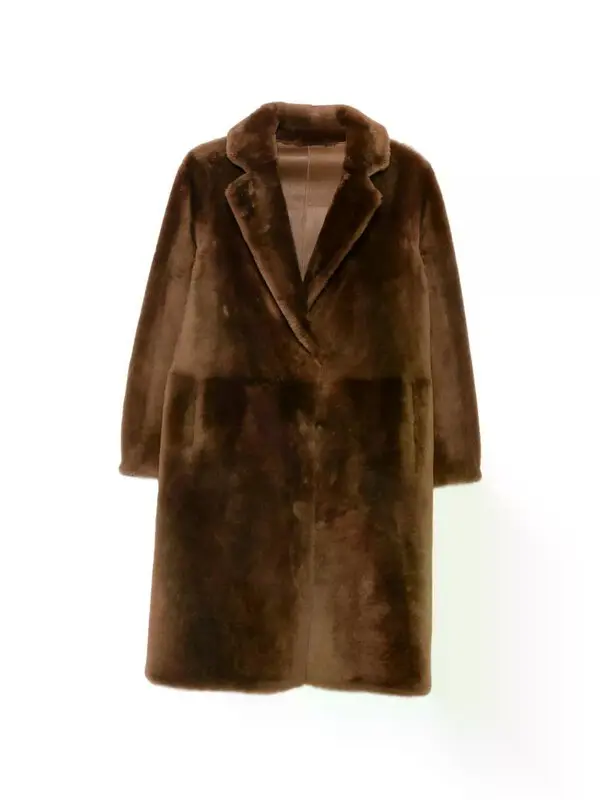 YVES SALOMON Button-fastening Coat - Brown