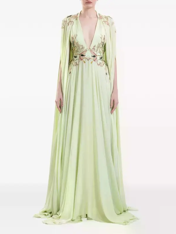 SAIID KOBEISY Flowy Embroidered Maxi Dress