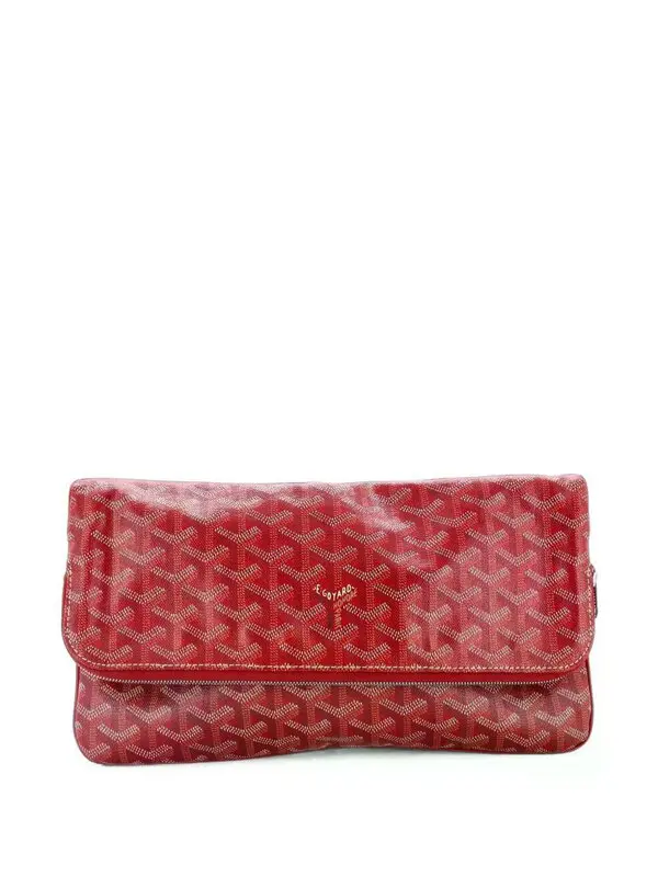 Goyard Saint Marie Coated Canvas Clutch Bag - Red