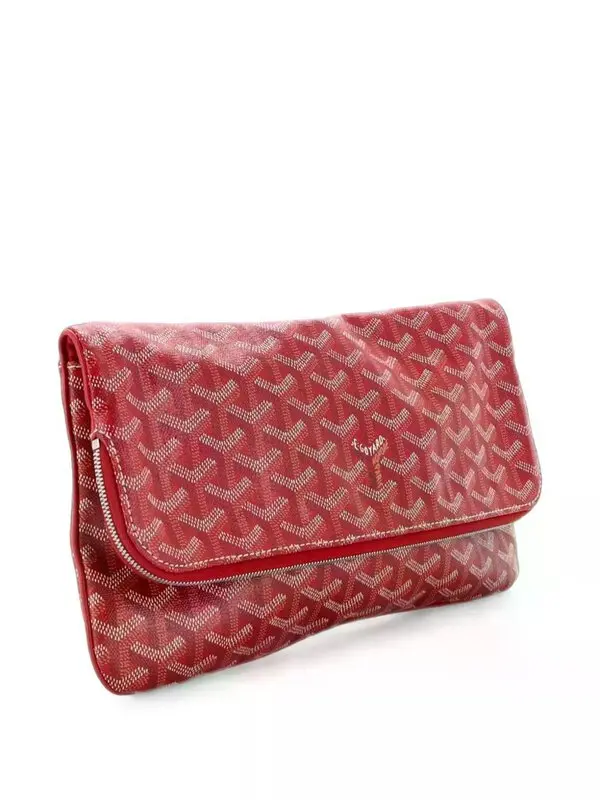 Goyard Saint Marie Coated Canvas Clutch Bag - Red