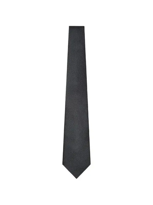 Canali Silk Jacquard Weave Neck Tie - Grey