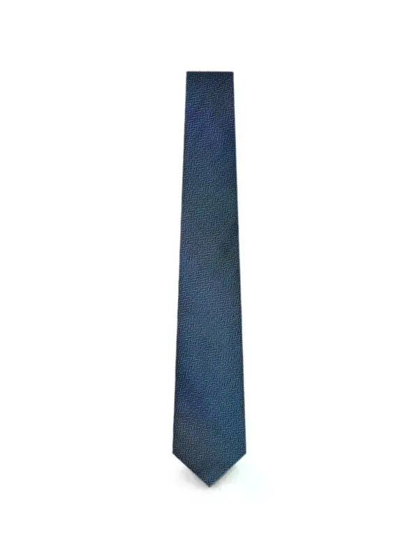 Canali Geometric-pattern Silk Tie