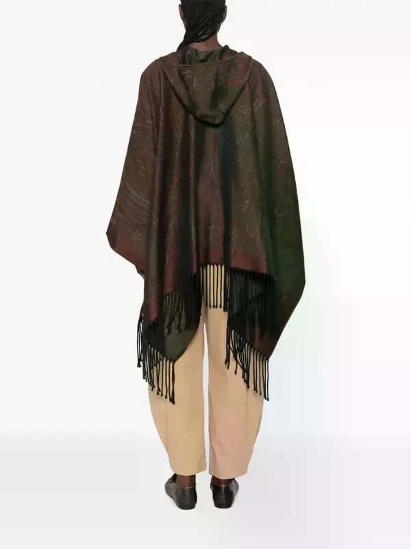 Etro Paisley Print Hooded Poncho