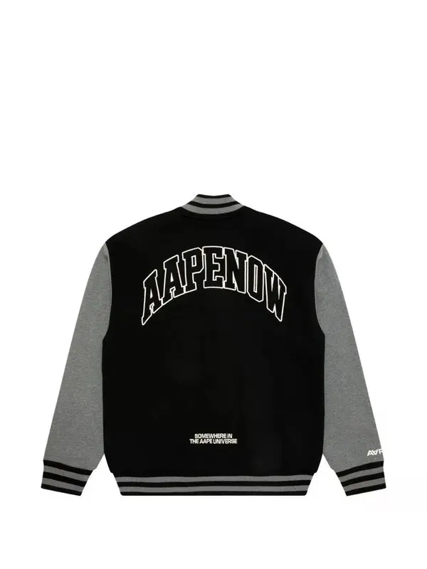 AAPE BY *A BATHING APE Moonface-patch Button-up Sweatshirt
