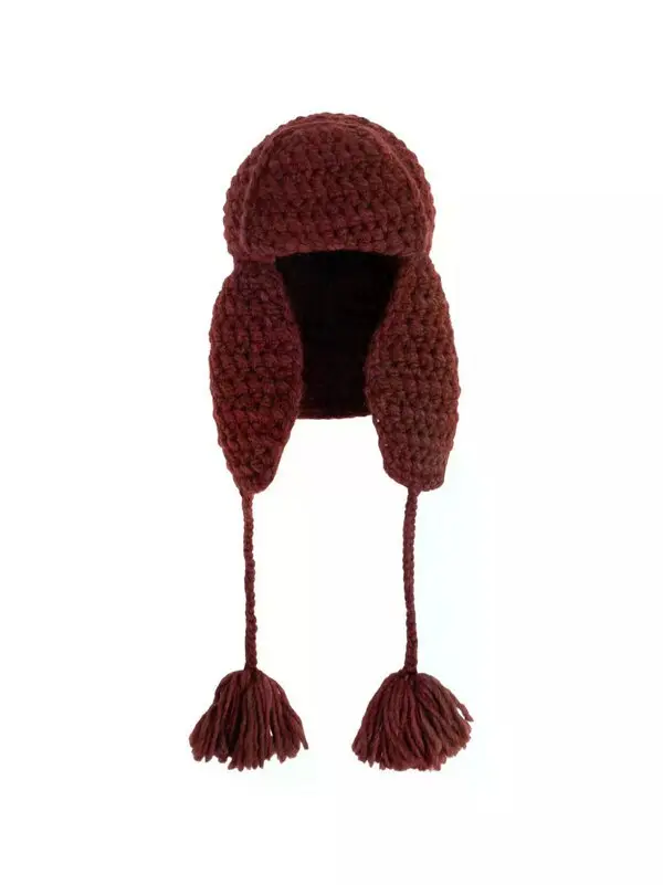 Etro Chunky Knit Ear-flap Hat - Red
