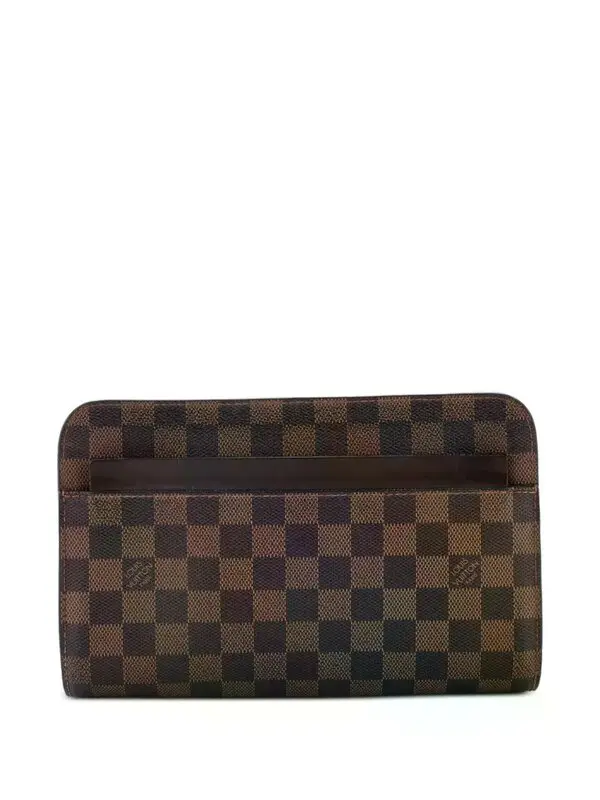LOUIS VUITTON Pochette Saint Louis Damier Clutch Bag - Brown