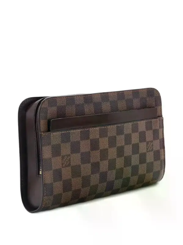 LOUIS VUITTON Pochette Saint Louis Damier Clutch Bag - Brown
