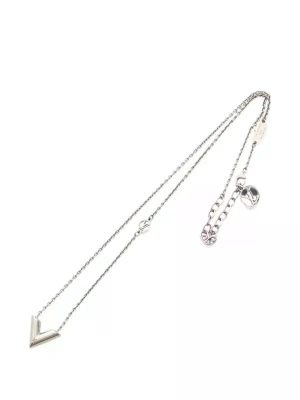 LOUIS VUITTON 2022 Brass Essential V Supple Necklace Costume Necklace - Silver
