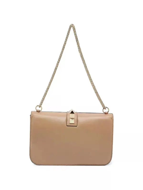 Valentino Garavani Glam Lock Rockstud Shoulder Bag - Neutrals