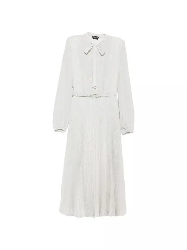 TOM FORD Polka-dot Pleated Maxi Dress