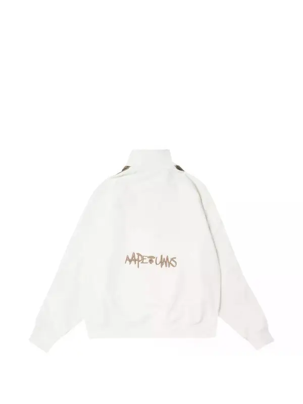 AAPE BY *A BATHING APE Moonface-embroidered Zip-up Sweatshirt