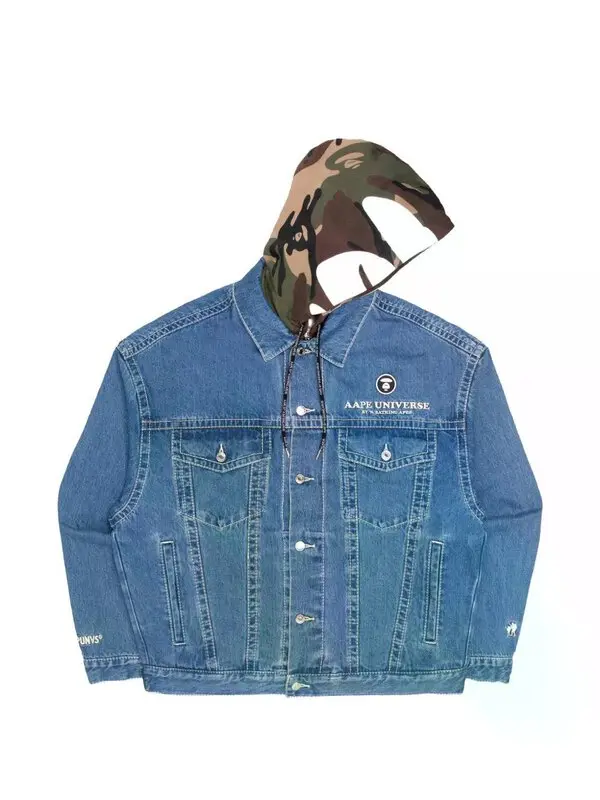 AAPE BY *A BATHING APE Moonface Hooded Denim Jacket