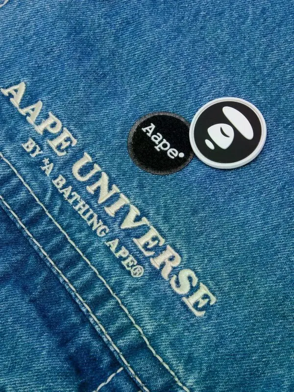 AAPE BY *A BATHING APE Moonface Hooded Denim Jacket