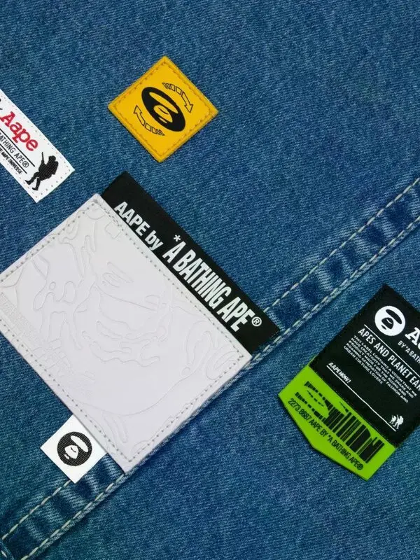 AAPE BY *A BATHING APE Moonface Hooded Denim Jacket