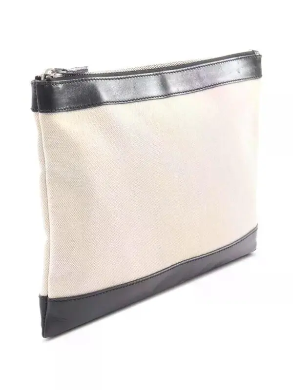 Balenciaga Canvas Navy Clip M Clutch Bag