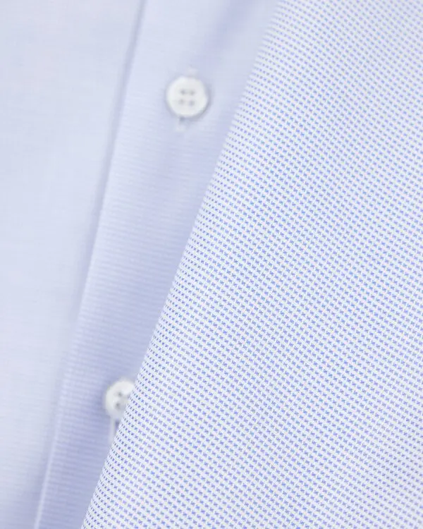 Giorgio Armani Regular Fit Shirt In Micro Weave Cotton With French Collar