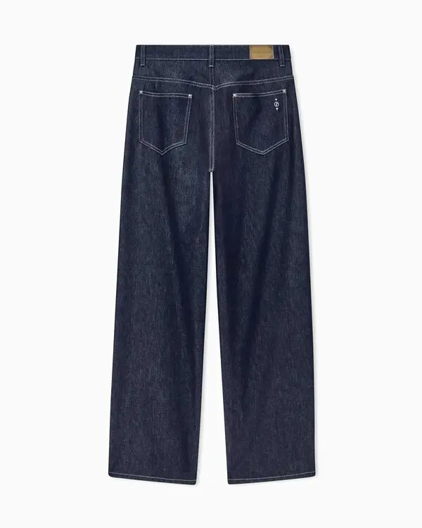 Giorgio Armani Regular Fit Cotton And Virgin Wool Denim Trousers