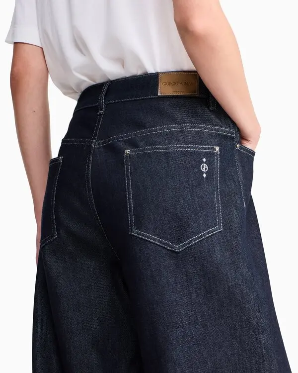 Giorgio Armani Regular Fit Cotton And Virgin Wool Denim Trousers