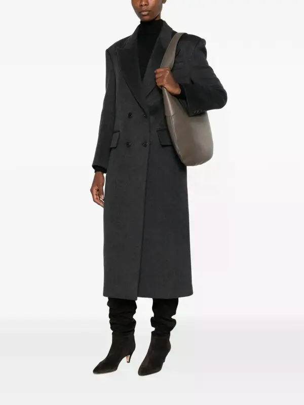 SYSTEM Double-breasted Peak-lapel Coat