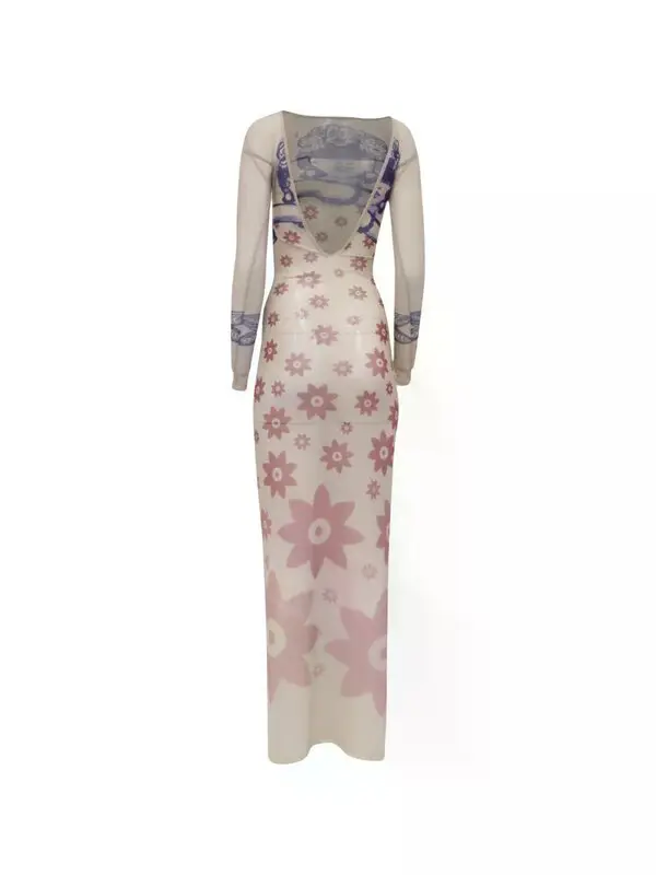 HOUSE OF AAMA La Sirene Bodycon Maxi Dress - Neutrals