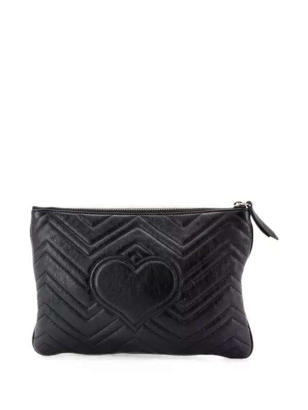 Gucci Gg Marmont Matelasse Leather Small Clutch Bag