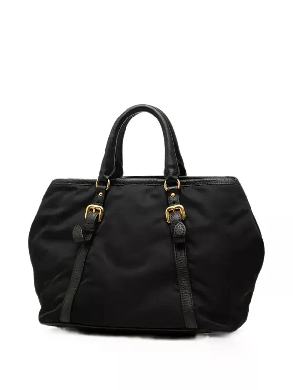 Prada 2010-2026 Vitello Daino Trimmed Tessuto Satchel