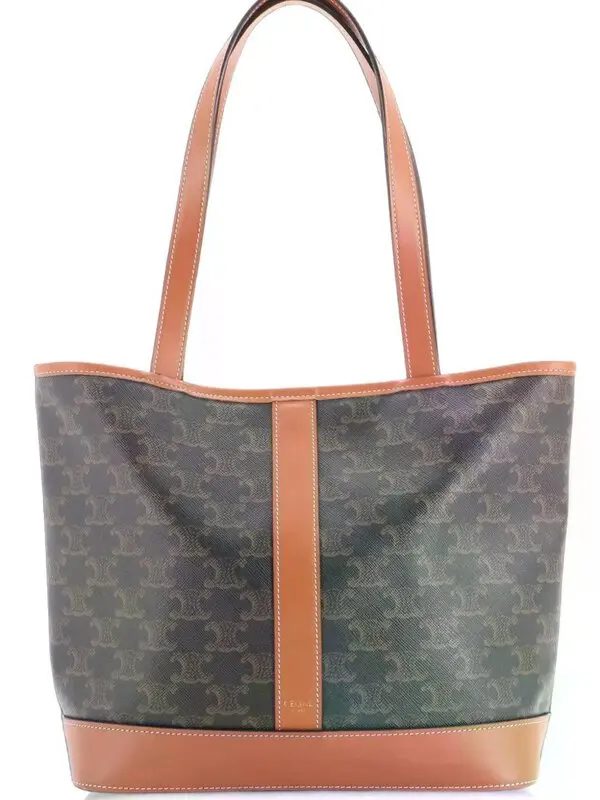 Celine Cabas Tote Triomphe Coated Canvas Small Shoulder Bag