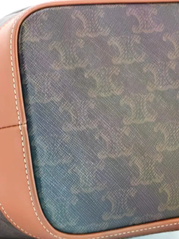 Celine Cabas Tote Triomphe Coated Canvas Small Shoulder Bag