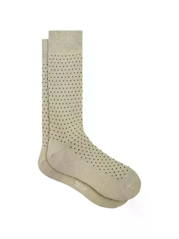 Paul Smith Pale Green Polka Dot Socks - Neutrals