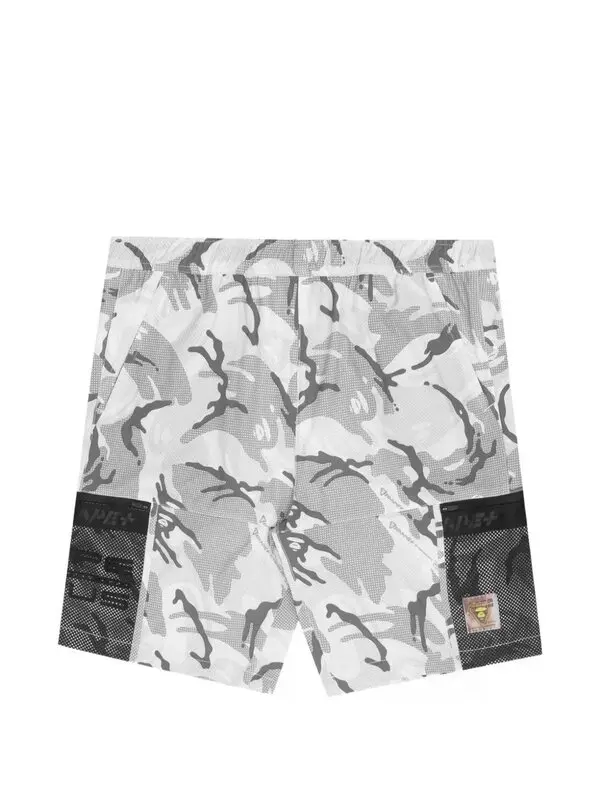 AAPE BY *A BATHING APE Camouflage Print Mesh Panel Shorts