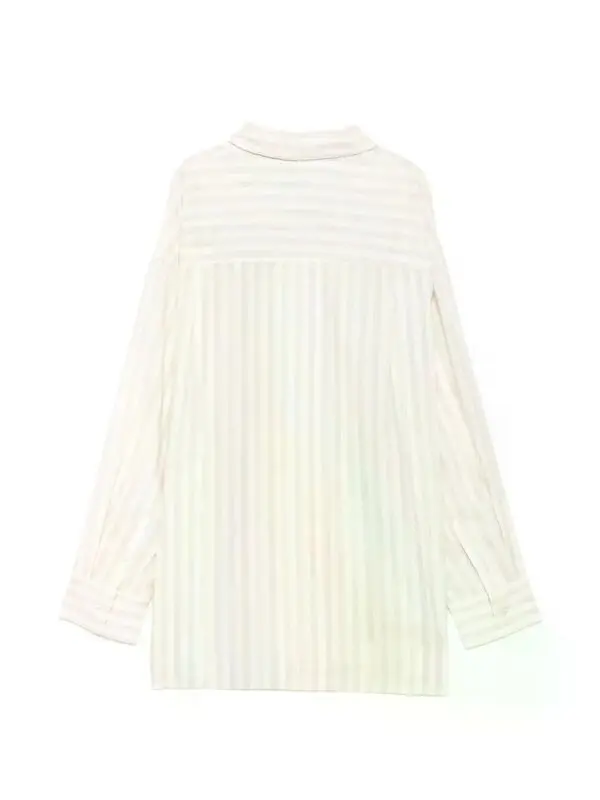 BAMBAH Pinstripe Linen Shirt - Grey