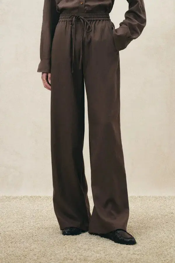 Fabrique Faye Drawstring Wide Leg Pants
